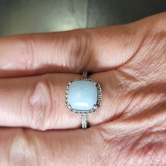 V3 Jewelry | Jewelry | 925 Sterling Silver V3 Ring Light Blue Cabochon ...